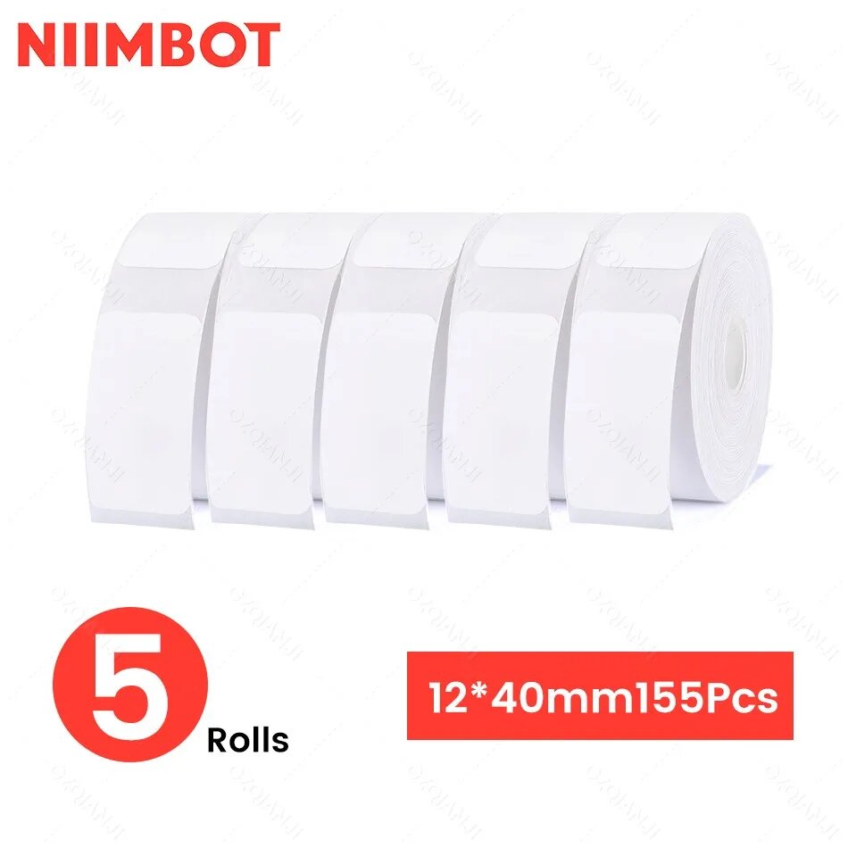 Niimbot термоэтикетка для принтера White 12x40 155pcs
