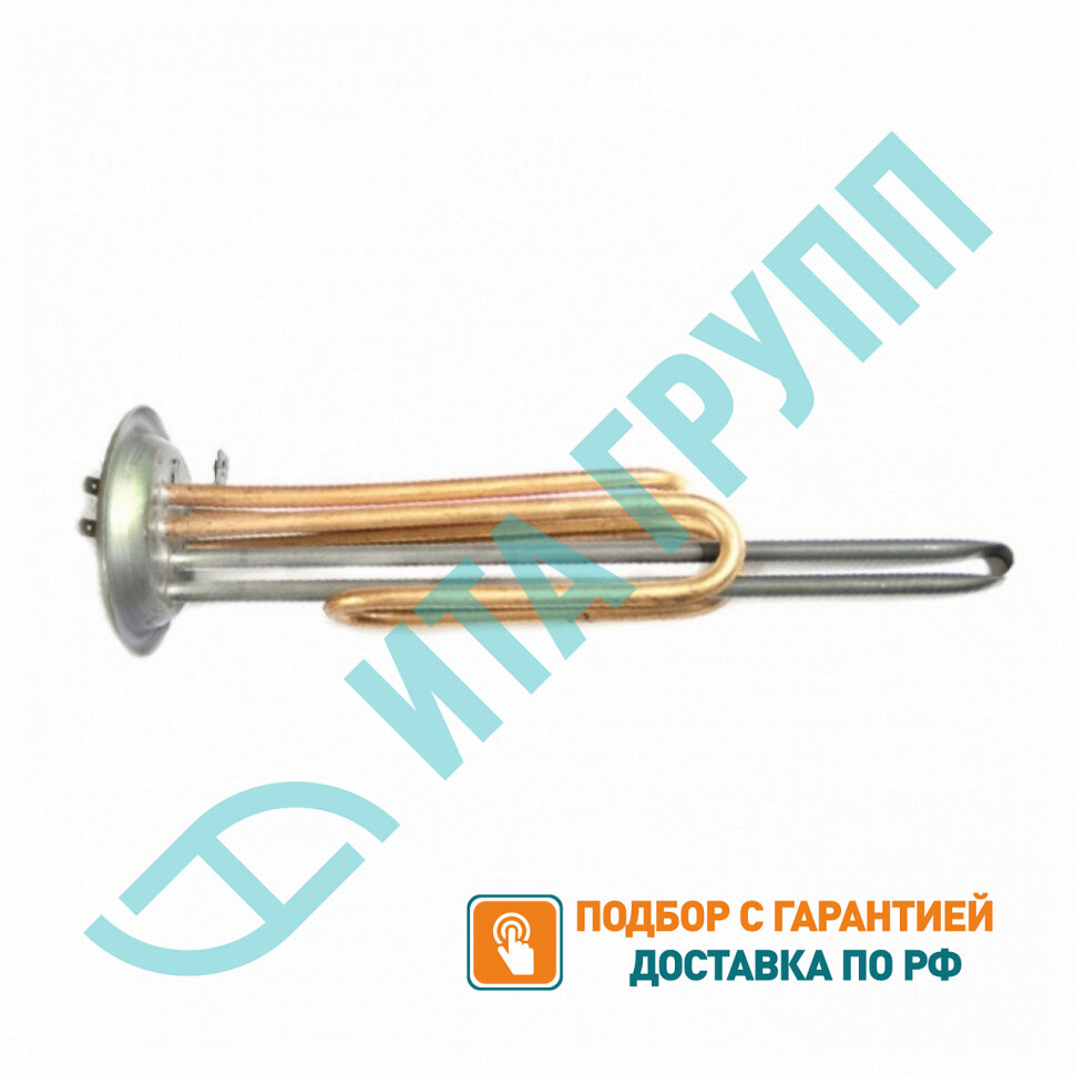 ТЭН 2000Вт (700Вт/1300Вт) RF для водонагревателя Thermex IS, IR, RZL (22), Garanterm, под анод М6, фланец 92мм, 20941