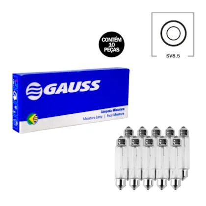Автолампа софитная 24V 10W (41 мм, цоколь SV8.5) Gauss GL6411A / Лампа салона и подсветки номера для грузовых авто (торпеда C10W)