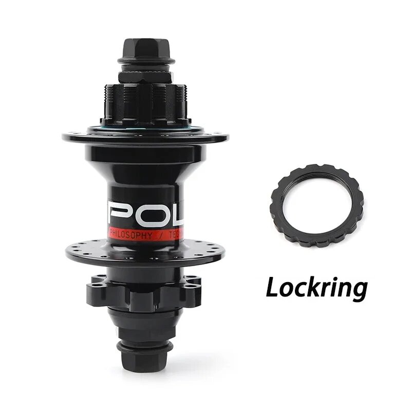 POLSO BH013 BMX передние и задние втулки черные Rear hub - lockring