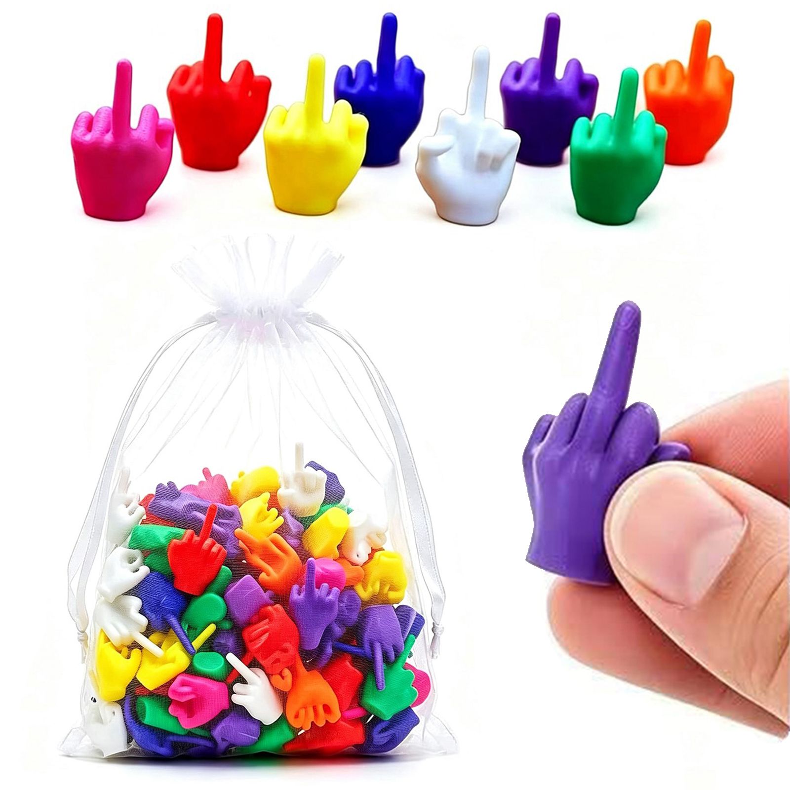 Мини-фигурка среднего пальца руки из PLA, 50 штук