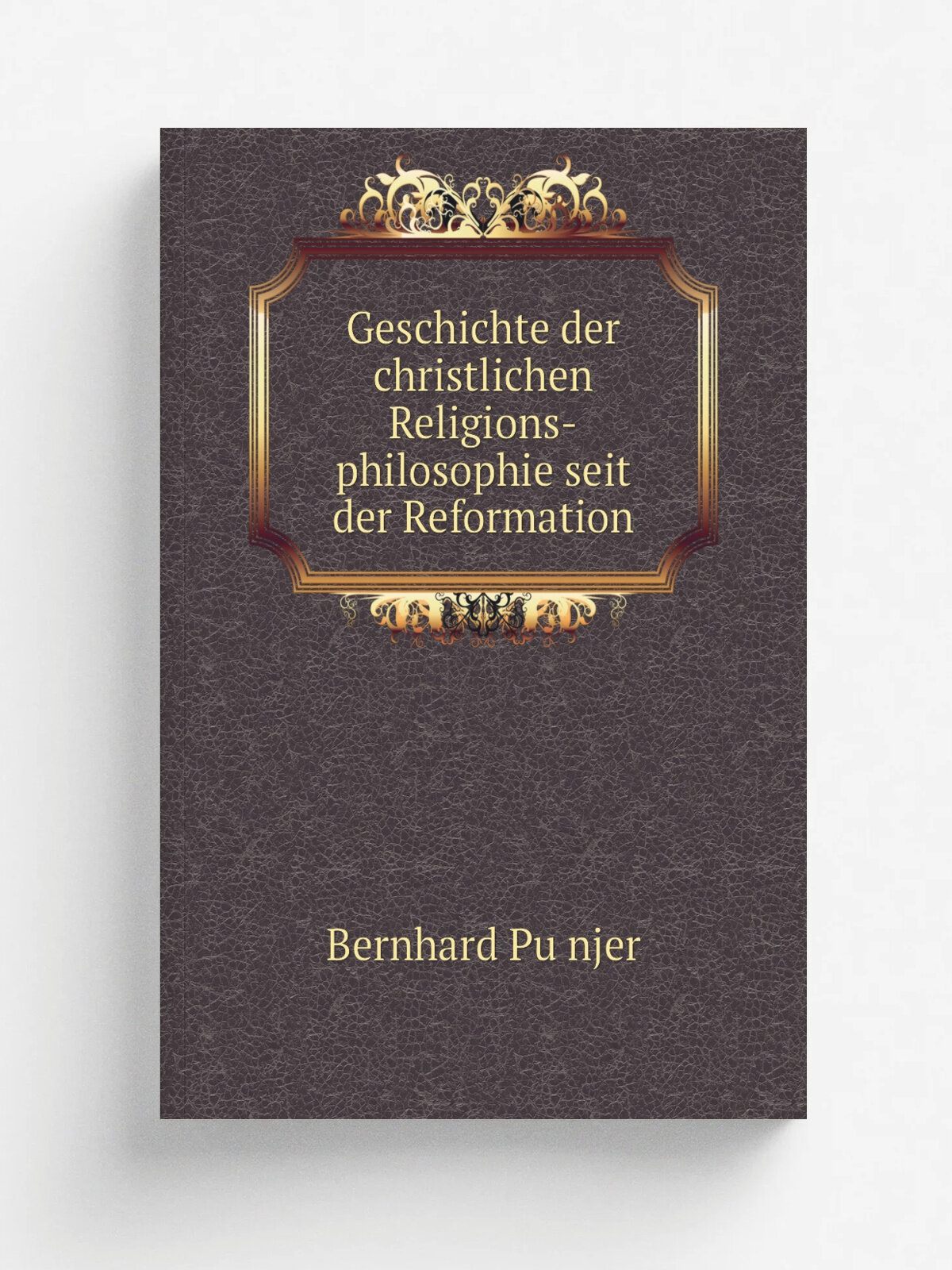 Geschichte der christlichen Religions-philosophie seit der Reformation | Bernhard Pu.njer | 1880 | Braunschweig, C.A. Schwetschke | Репринт