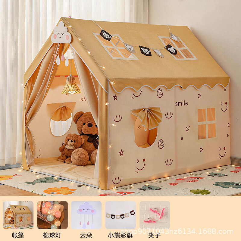 Детская палатка-игровой домик Lumika 1.6м 8 окон тканевый замок для детей 4-6 лет Содержимое комплекта：Улучшенный 1.6м