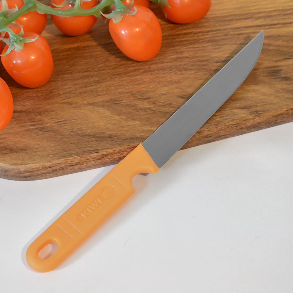 Нож кухонный 11,5см "Эконом", оранжевая ручка "Kiwi brand"