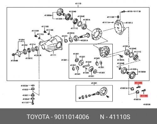 Крепеж TOYOTA 9011014006