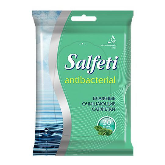 Салфетки влажные Salfeti антибактериальные 20 шт