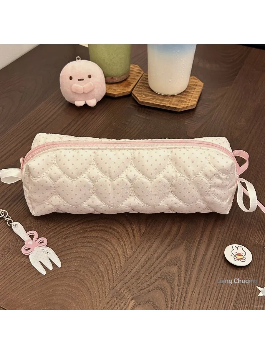 Cream Strawberry Pencil Case