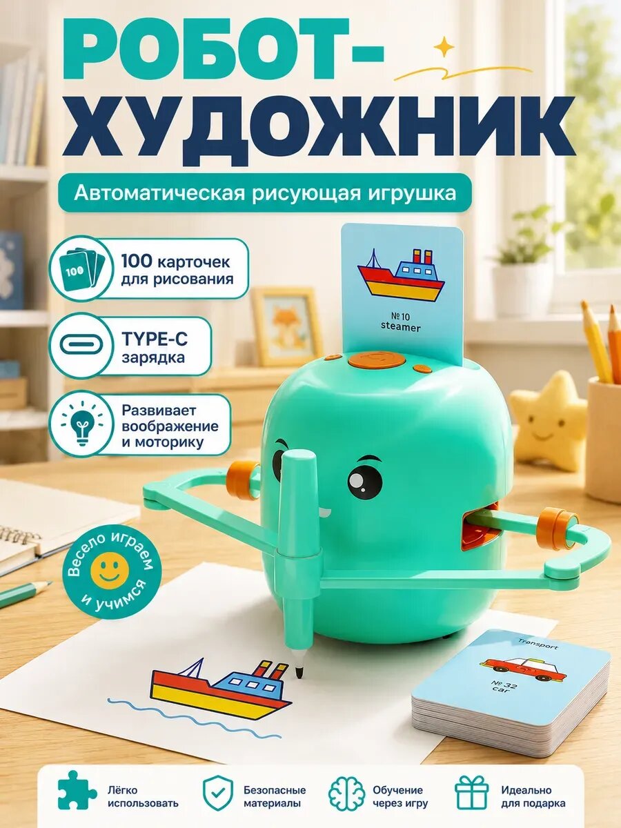 Робот рисовальщик по карточкам