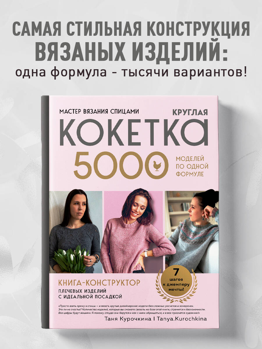 Курочкина Т. Мастер вязания спицами. Круглая кокетка. 5000 моделей по одной формуле. Книга конструктор плечевых изделий с идеальной посадкой