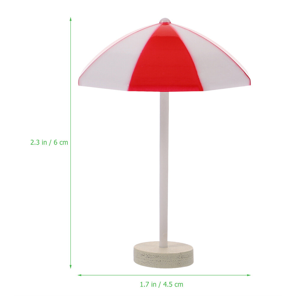 12 Штук Мини Пляжный Зонтик Для Домика Кукол Размер 6.00X4.10X1.00Cm