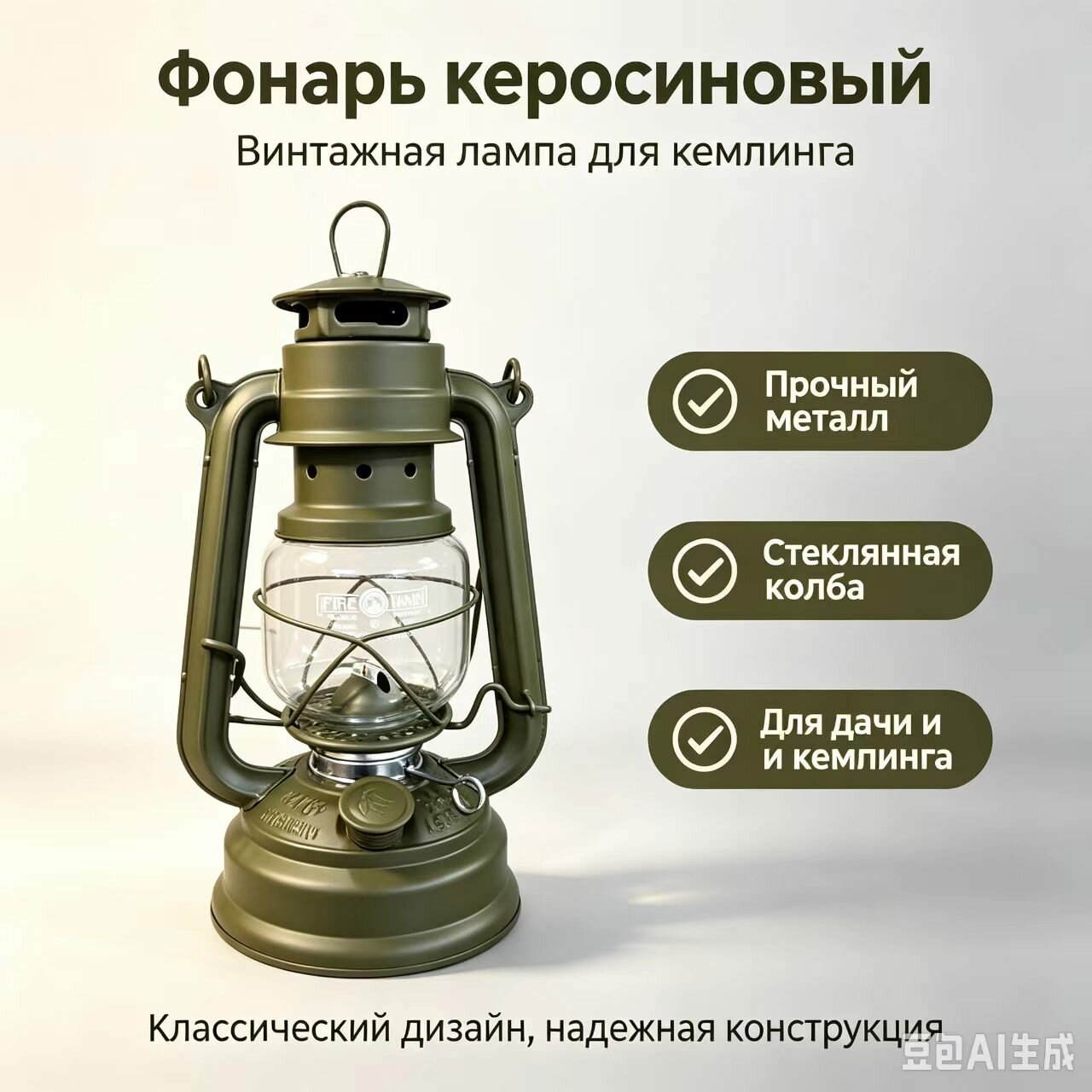 Керосиновая лампа Немецкие старые винтажные кемпинговые керосиновые лампы