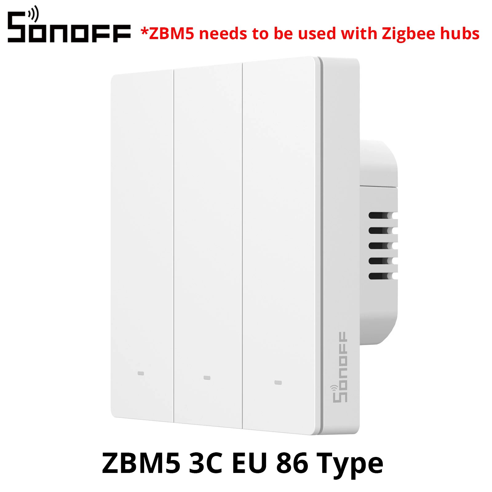 SONOFF ZBM5 3C EU 86 Zigbee выключатель