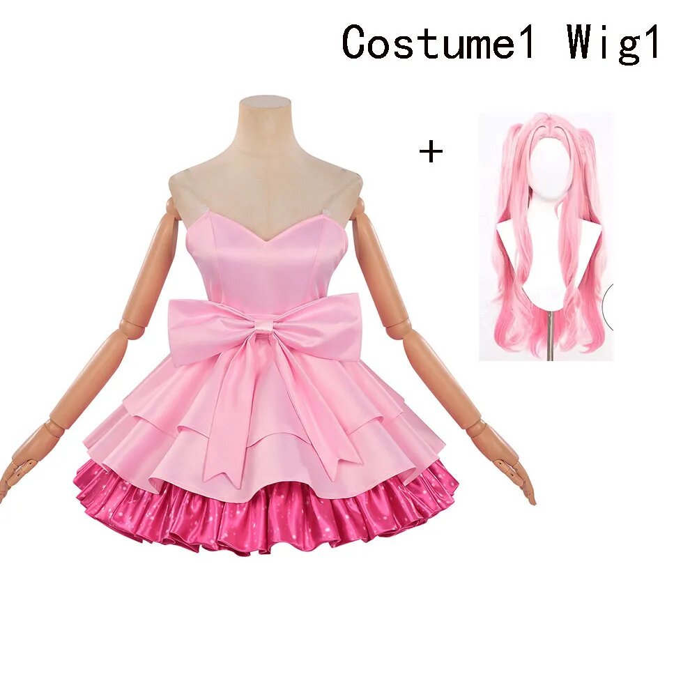 Костюм для косплея Zombie State Mizi Sua розовый Розовый, S, Costume1 Wig1