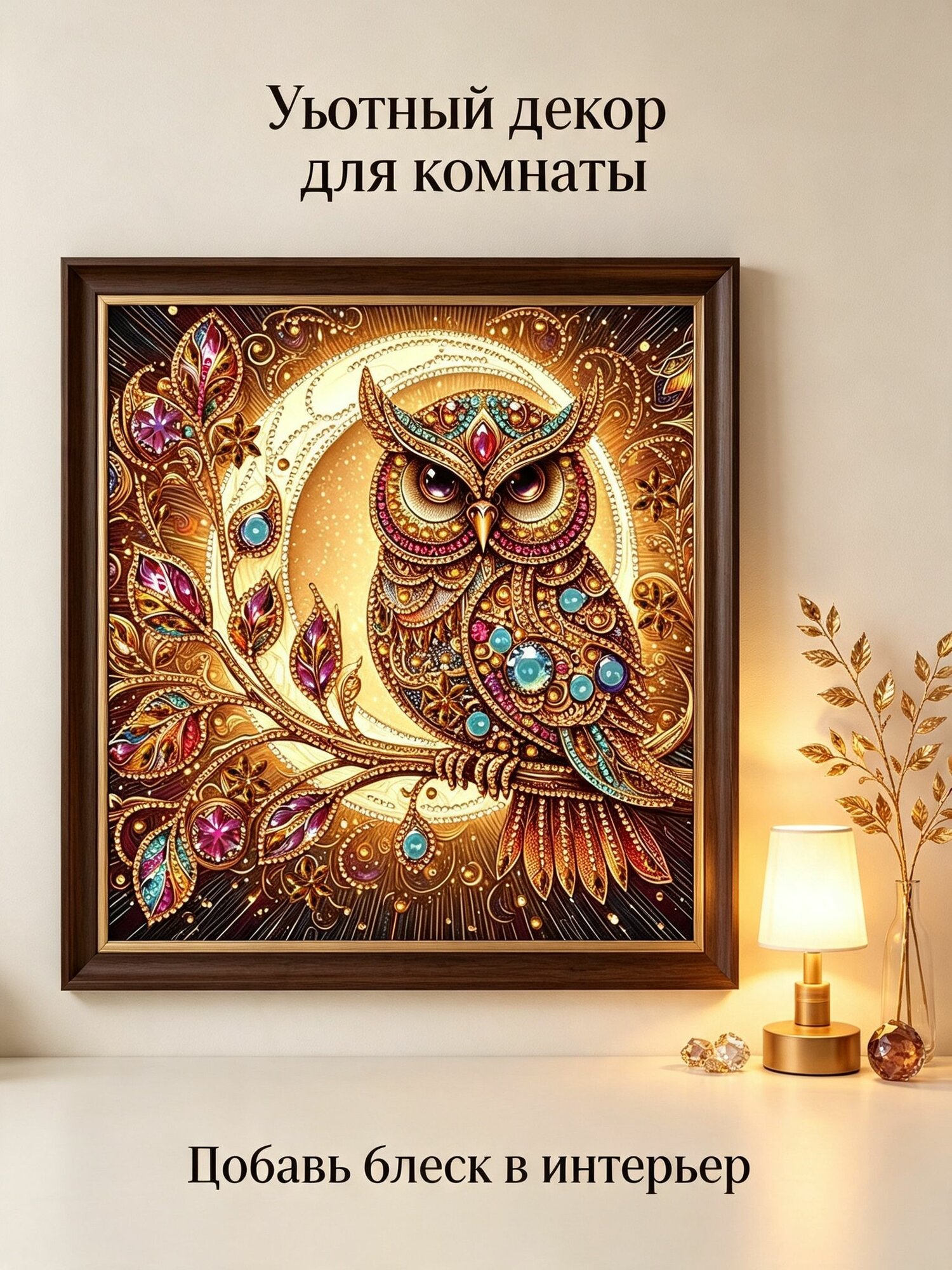 Алмазная мозаика 30х30см, набор для творчества, картина мозаика для декора дома