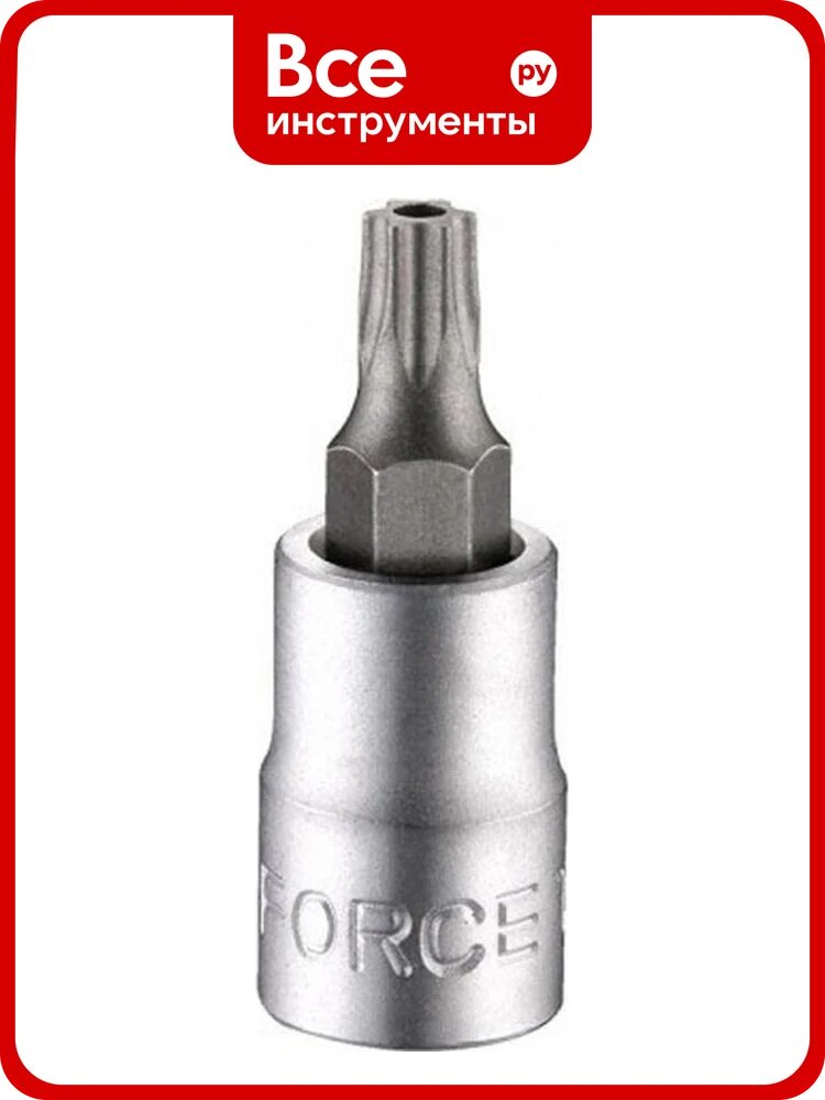 Головка-бита с отверстием, 1/2", Т-25Н, L=100 мм, FORCE 34710025