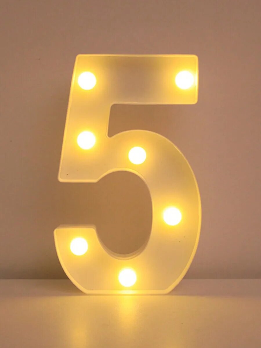 LED Буква для декора 21.8 см Светло-желтый, 5
