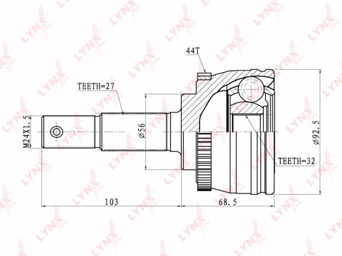 Co-5756A Шрус Lynxauto (LYNX CO-5756A)