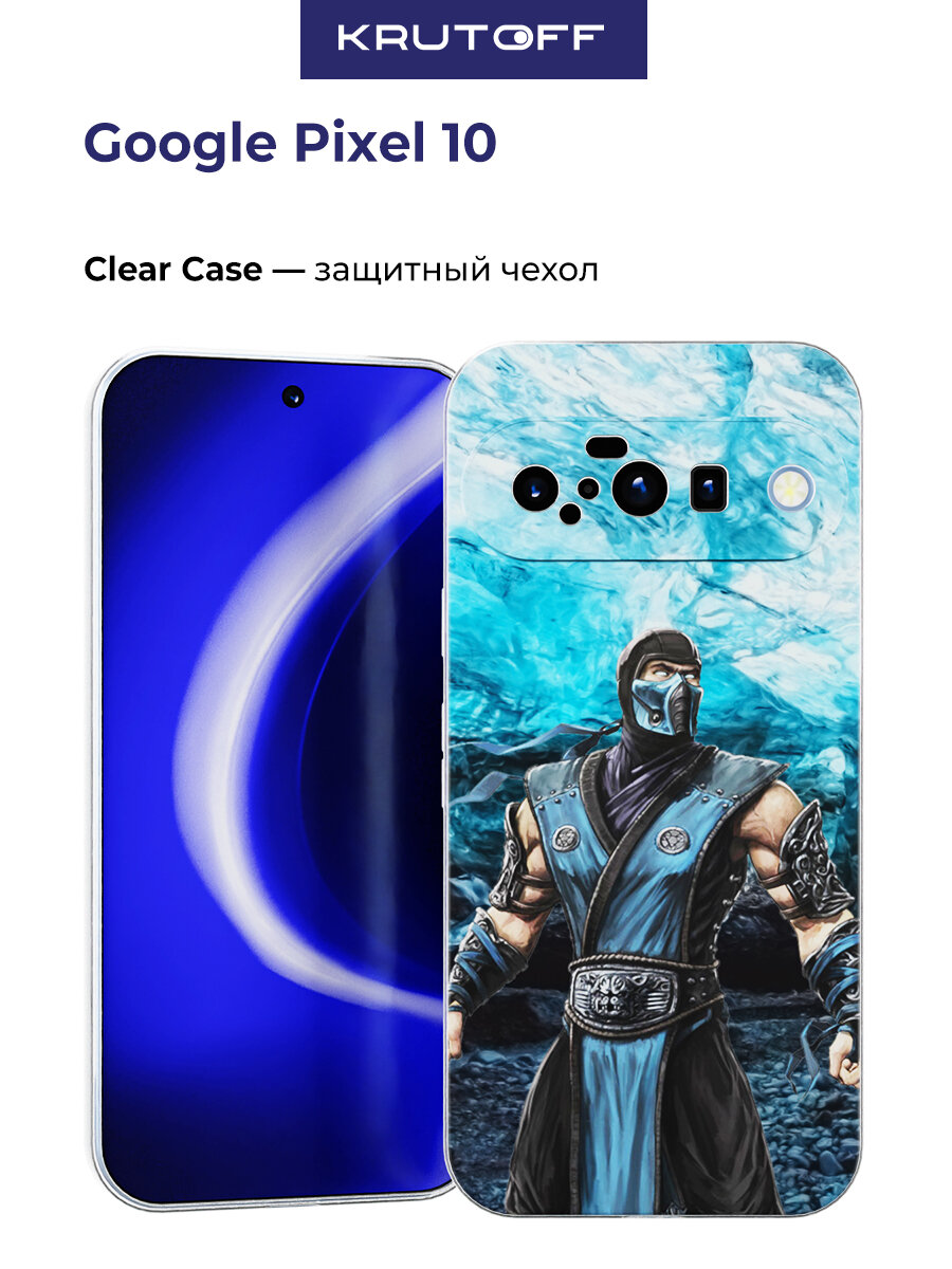 Чехол-накладка Krutoff Clear Case Мортал Комбат. Саб Зиро для Google Pixel 10