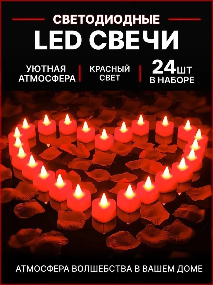 Свеча "Без отдушки" 3.9 см х 3.9 см 24 шт