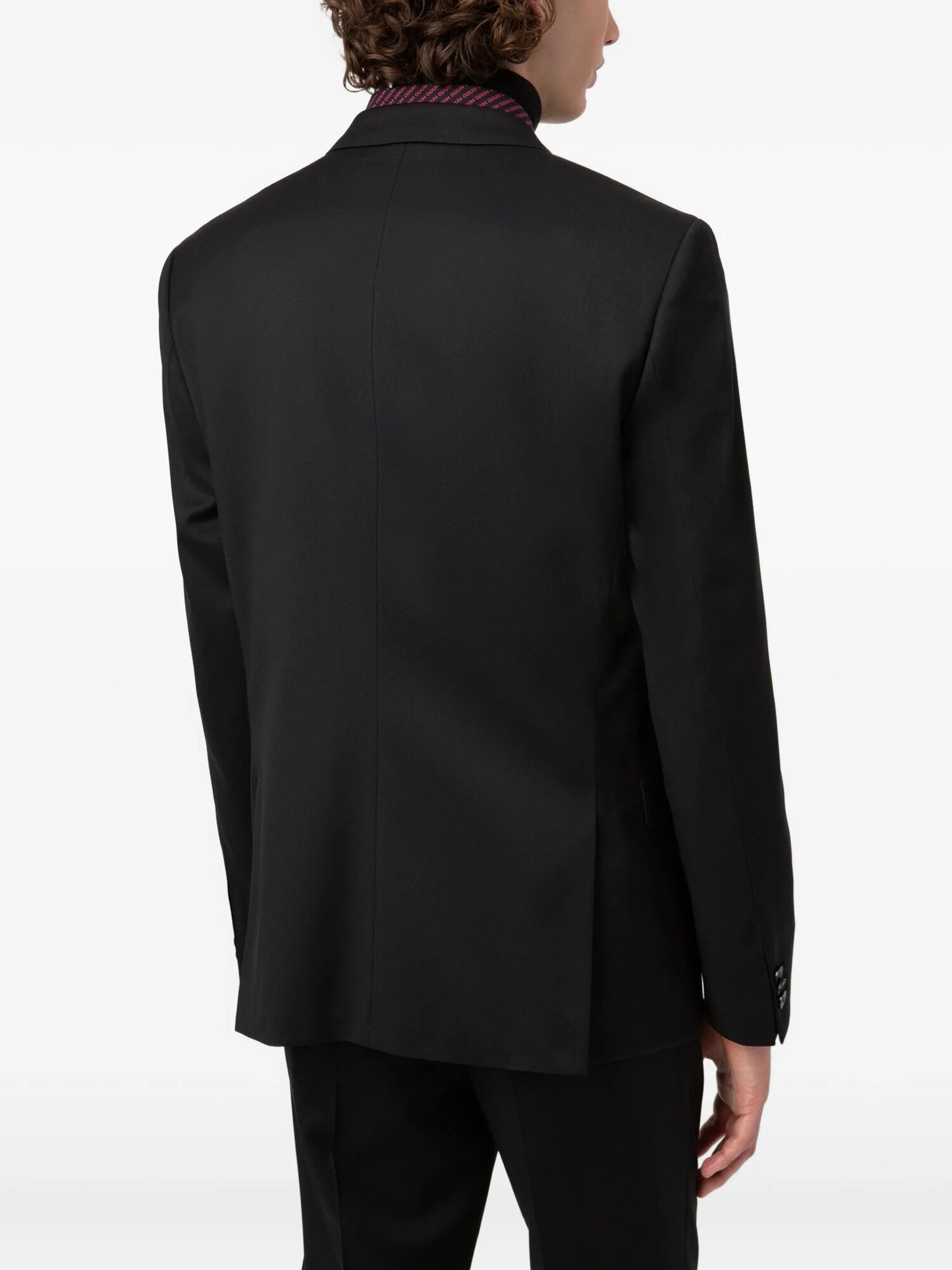Куртка HUGO Notch-lapel two-button jacket, размер 46, черный — фото 1