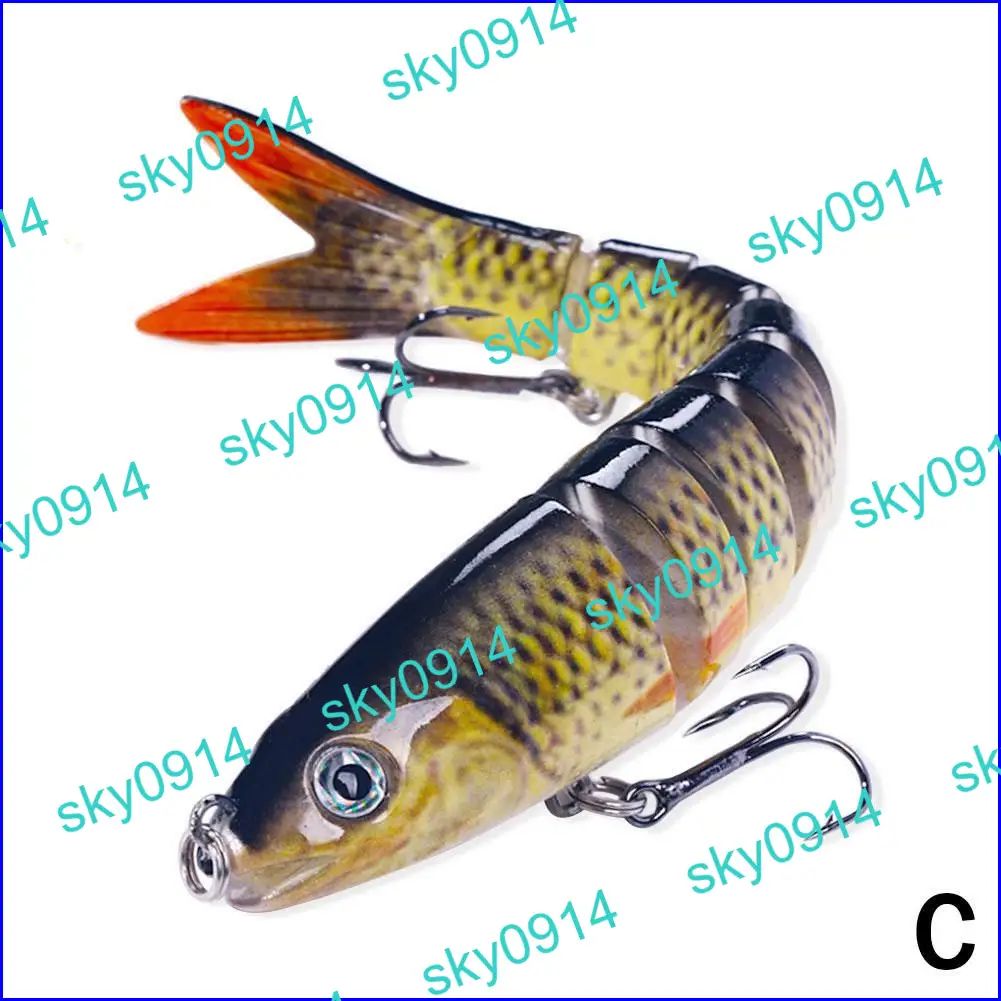 Воблер свимбейт (13.4cm) Тонущий бионический воблер 8 сегментов. Swimbait снасть для спиннинга. Рыбка для рыбалки