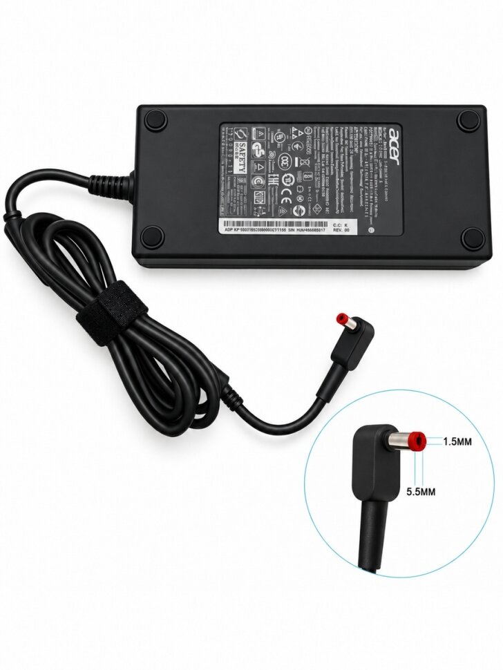 Зарядное устройство для ноутбука Acer, Predator Triton 300 SE PT314-51s-70Q6, 19V - 9,23A, (Штекер: 5.5-1.5мм) 180 Вт Slim