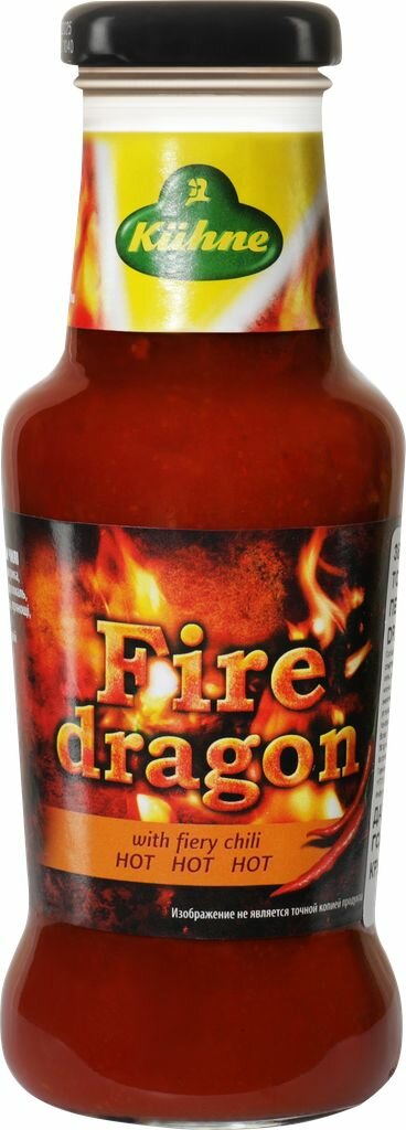 Соус томатный KUHNE Fire Dragon, с острым перцем чили, 250мл x 5 упаковок