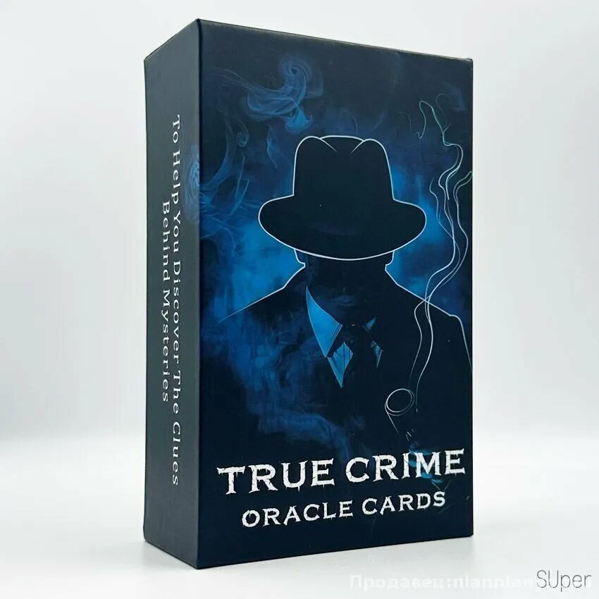 Эксклюзивная колода True Crime Oracle с 80 психологическими картами для начинающих тарологов, размером 12 на 7 см, представлена в презентабельной коробке, что определяет ее как превосходный подарок.