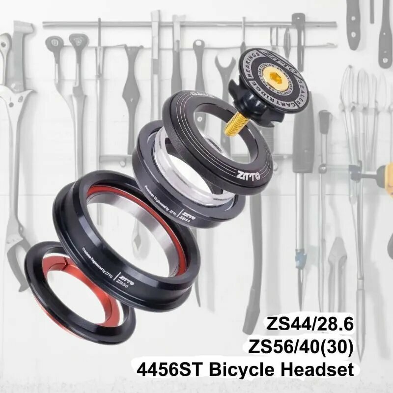 Рулевая колонка ZTTO 4456ST ZS44/28.6 ZS56/40/30 полуинтегрированная на пром. подшипниках черная