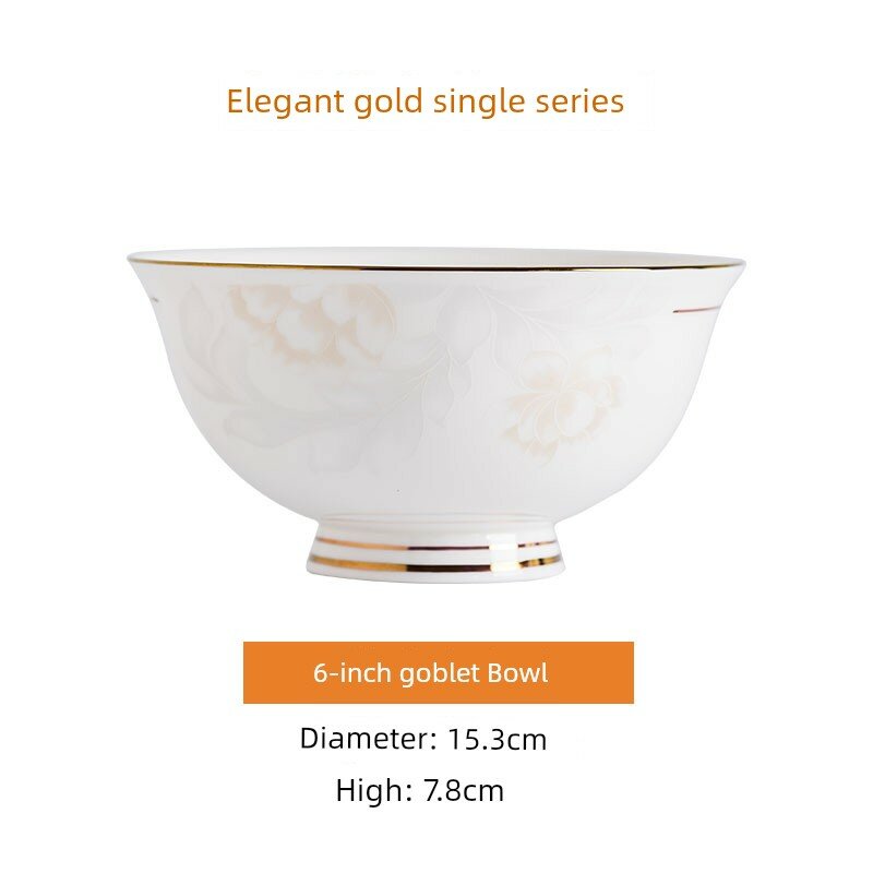 Набор керамической посуды из Цзиндэчжэня: миска для риса, тарелка, палочки для еды в китайском стиле, для домашнего