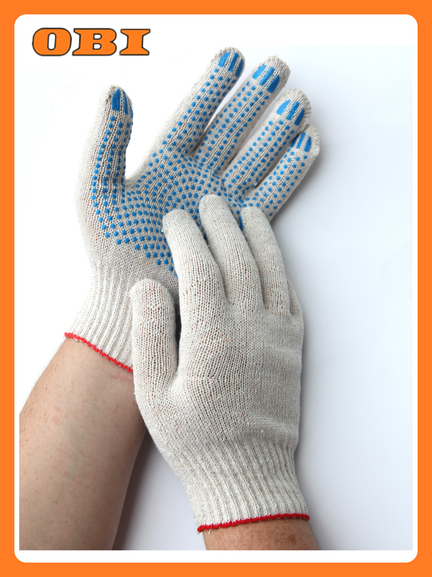 Перчатки рабочие Сапфир универсальный размер ПВХ точка