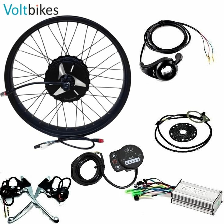 Мотор-колесо для фэтбайка заднее редукторное, 20" 1000Вт, KT LED 900, 190мм, набор KT-MXUS+ кассета