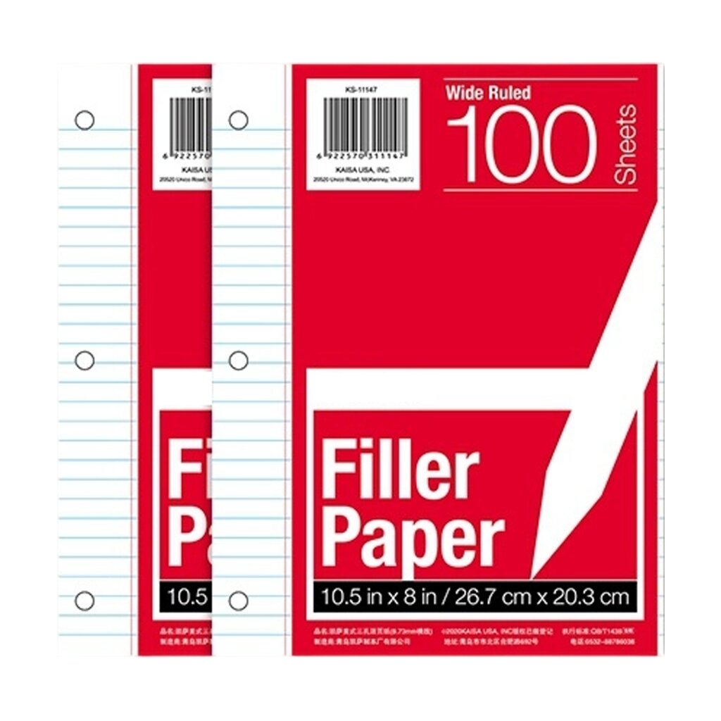 Бумага для наполнителя с 3 отверстиями Стандартный размер Бумага толщиной 70 гсм 100 листов в упаковке для вырезок для ежедневников