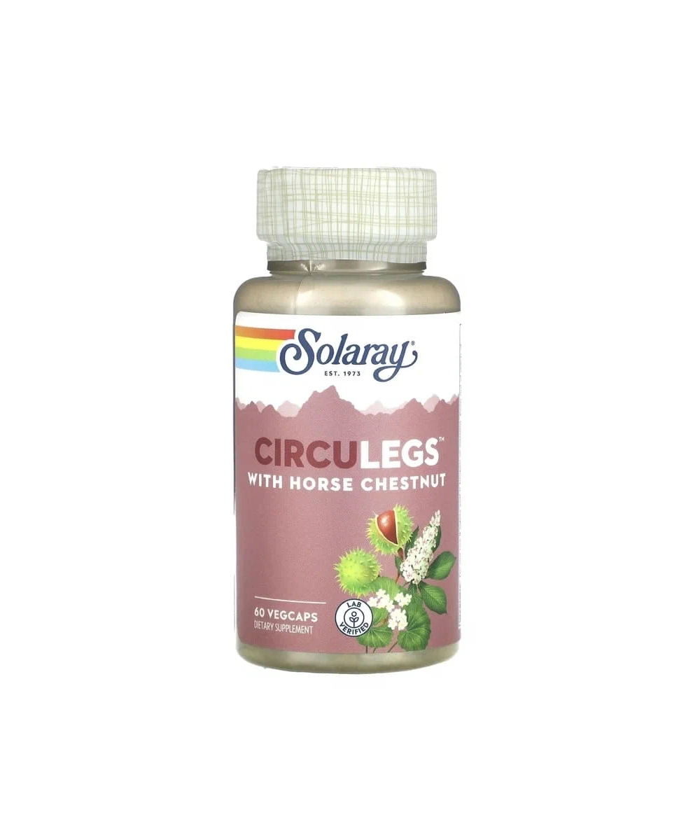 Solaray Circulegs Horse Chestnut, Циркулегс 60 вегетарианских капсул