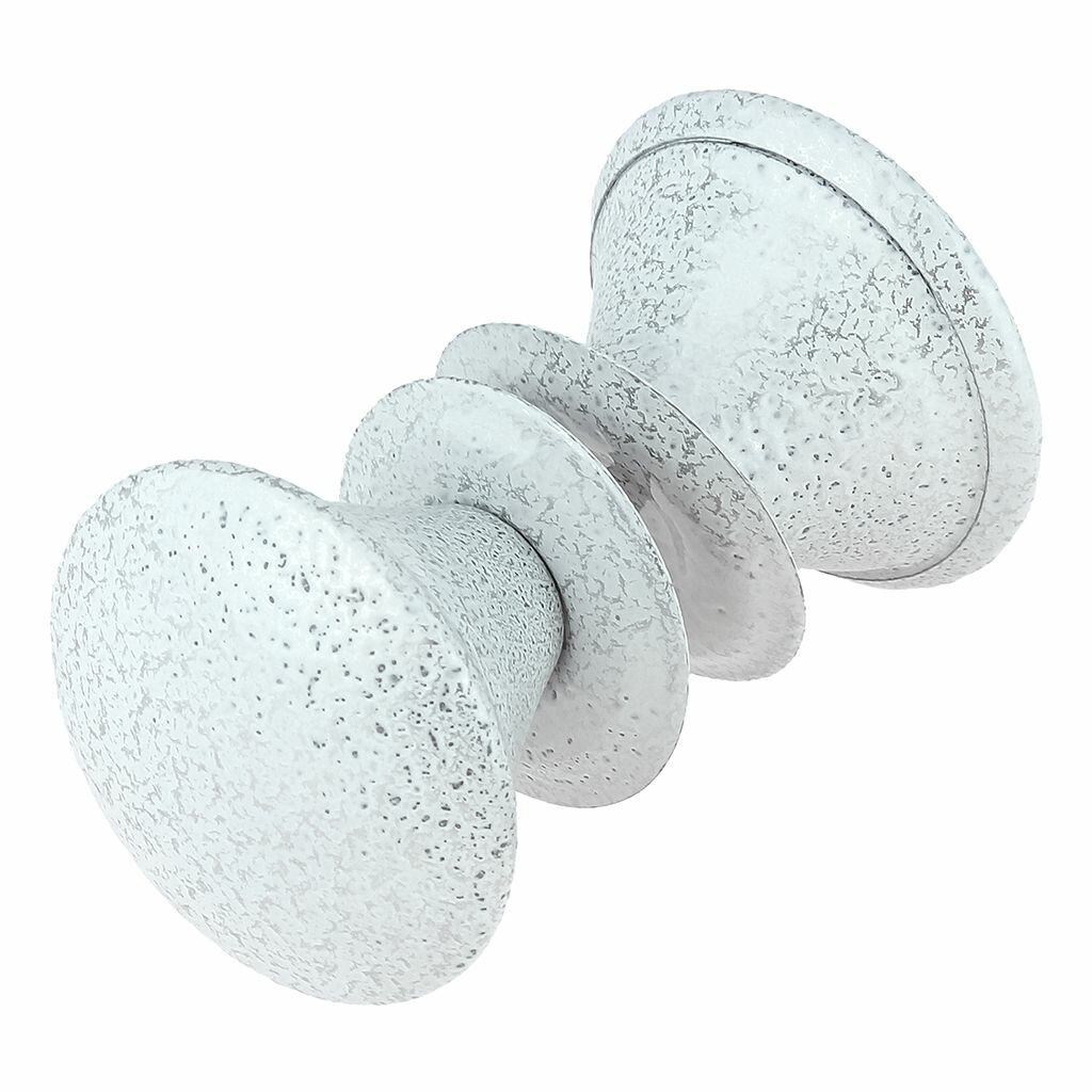 Ручка-кнопка дверная Домашняя Мода д 6,5 см, h 4,8 см, металлическая, штампованная, порошковая окраска, антик-белый (РД-110)