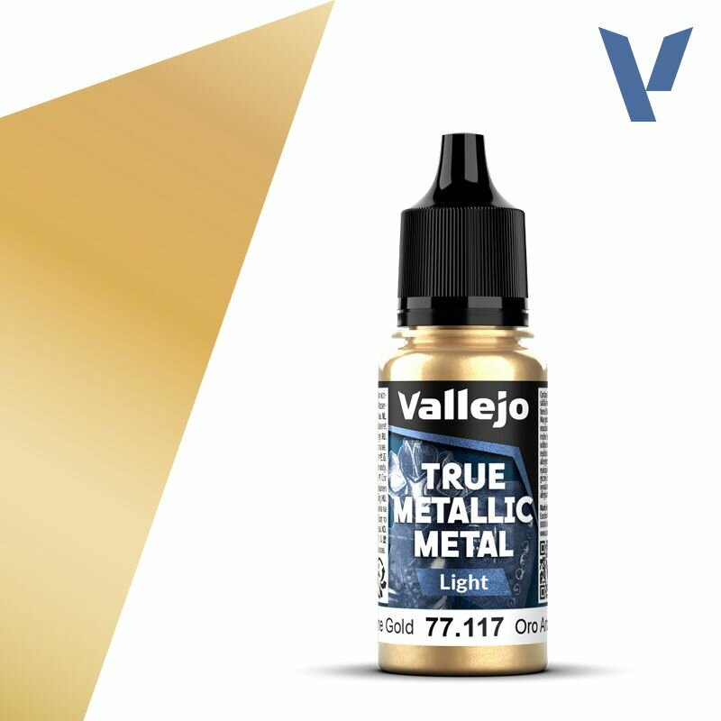 Акриловая краска для моделирования - Vallejo True Metallic Metal - Arcane Gold (Light)