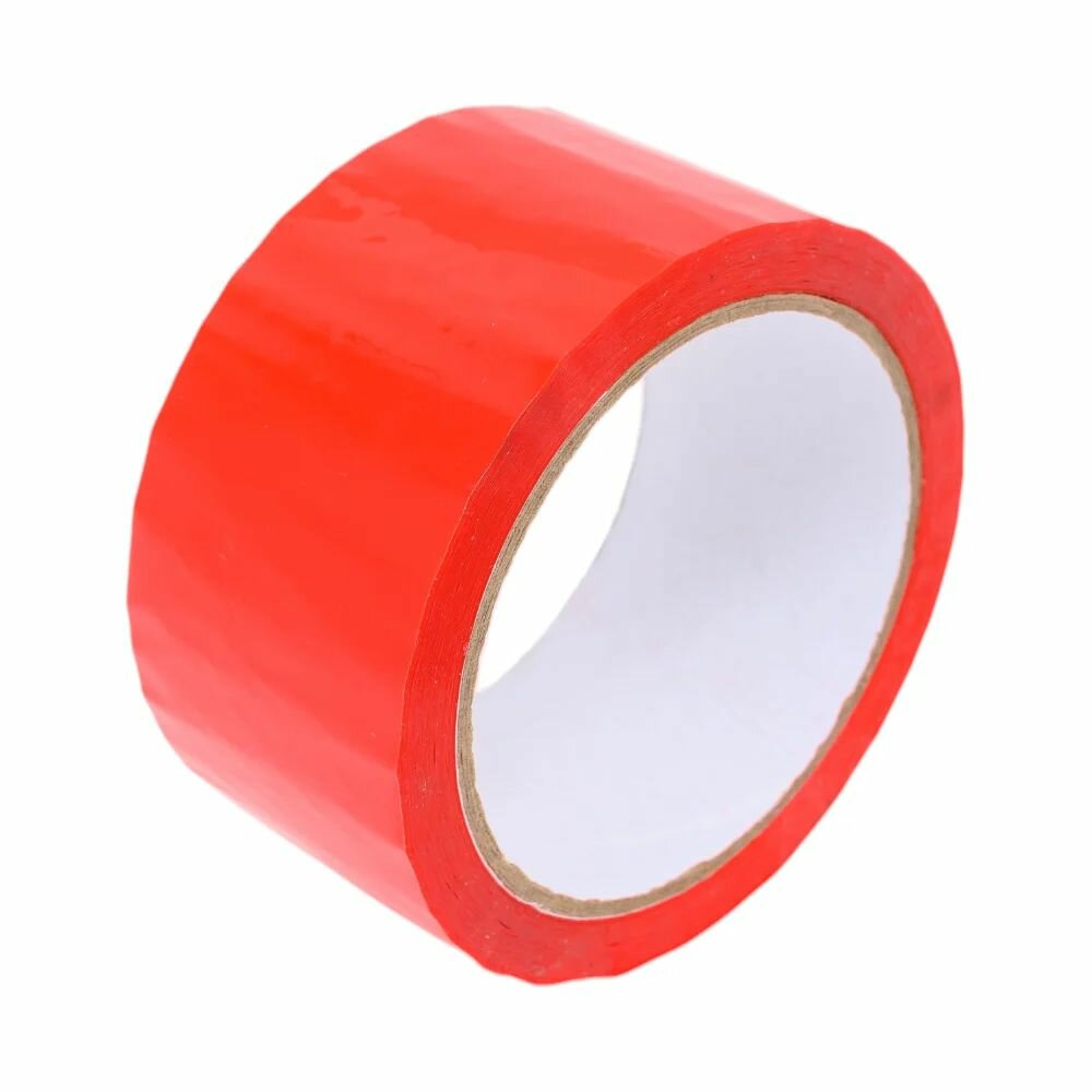 Упаковочная клейкая лента ООО Комус 48 мм х 55 м х 43 мкм, красная 455017