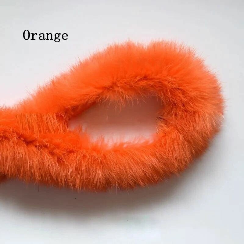 Натуральные полоски и ленты из кроличьего меха для отделки одежды Меховые аксессуары (натуральный мех),1, оранжевый,6