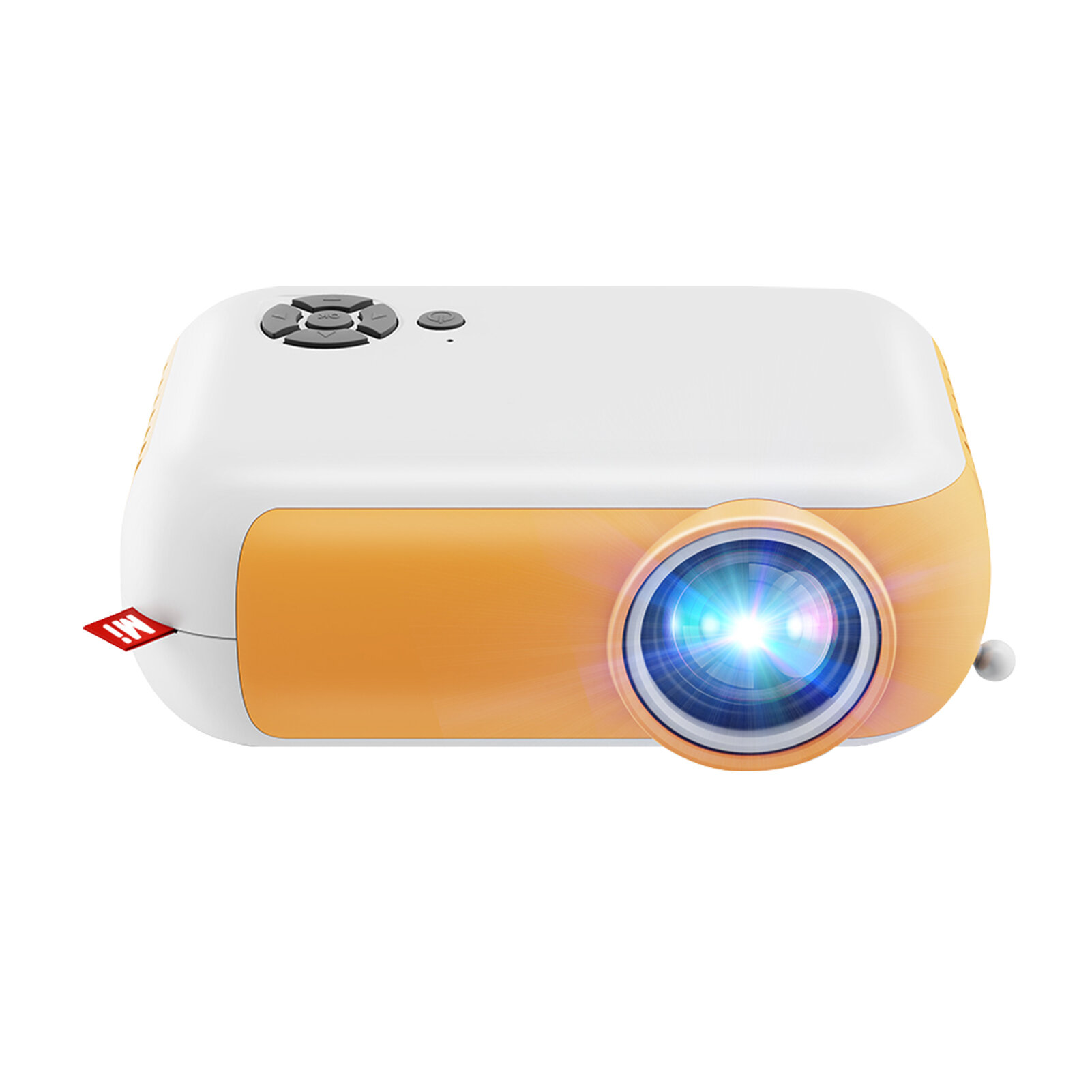 Мини портативный видео проектор LED проектор для фильмов Домашний кинотеатр 1080P Поддержка дисплея до 80 дюймов Вход USB TF Пульт дистанционного управления Возможность подключения к ТВ приставке компьютеру флешке мобильным устройствам