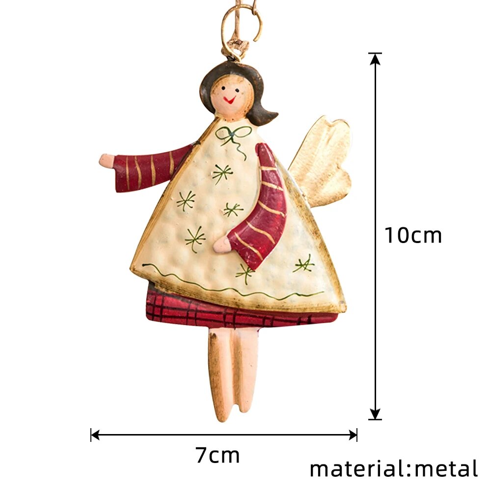 Металлические рождественские подвески Санта Клаус и ангелы Angel A