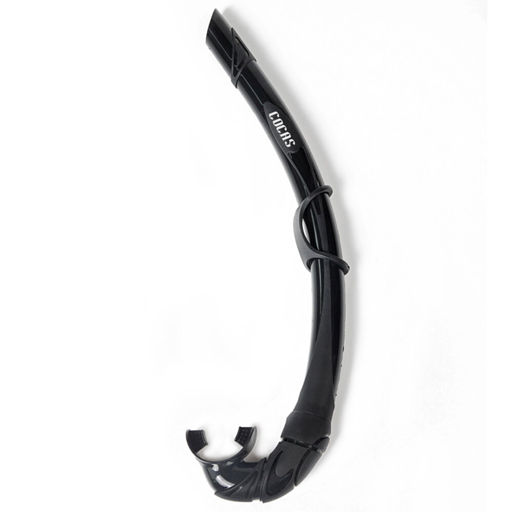 Труба для дыхания силиконовая водонепроницаемая полностью силиконовая складная для снорклинга подводного дайвинга снаряжение для дыхания, черный цвет, вес 154 г/5.4 унции, длина 38 см/15.0 дюйма, диаметр трубы 8 см/3.1 дюйм, в комплект входят 1 шт.