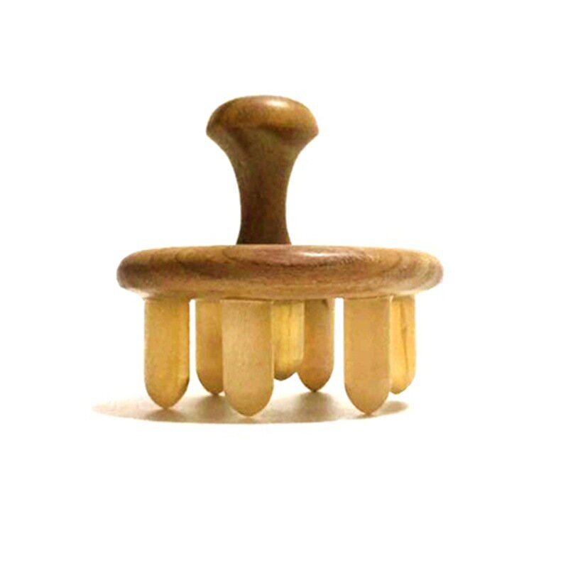 Массажная расческа из сандалового дерева для женщин, расческа для меридианов кожи головы, массажер для роста волос, натуральная терапевтическая расческа для волос