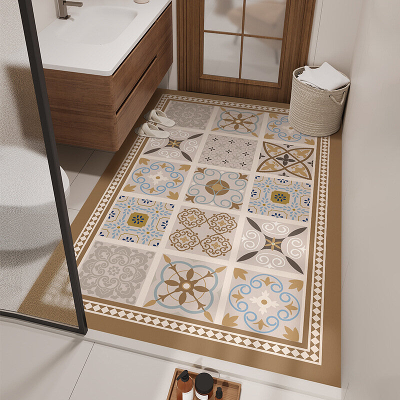 Американский стиль коврика для ванной, впитывающий нескользящий коврик, полное покрытие для раковины, коврик для входной двери, настраиваемый