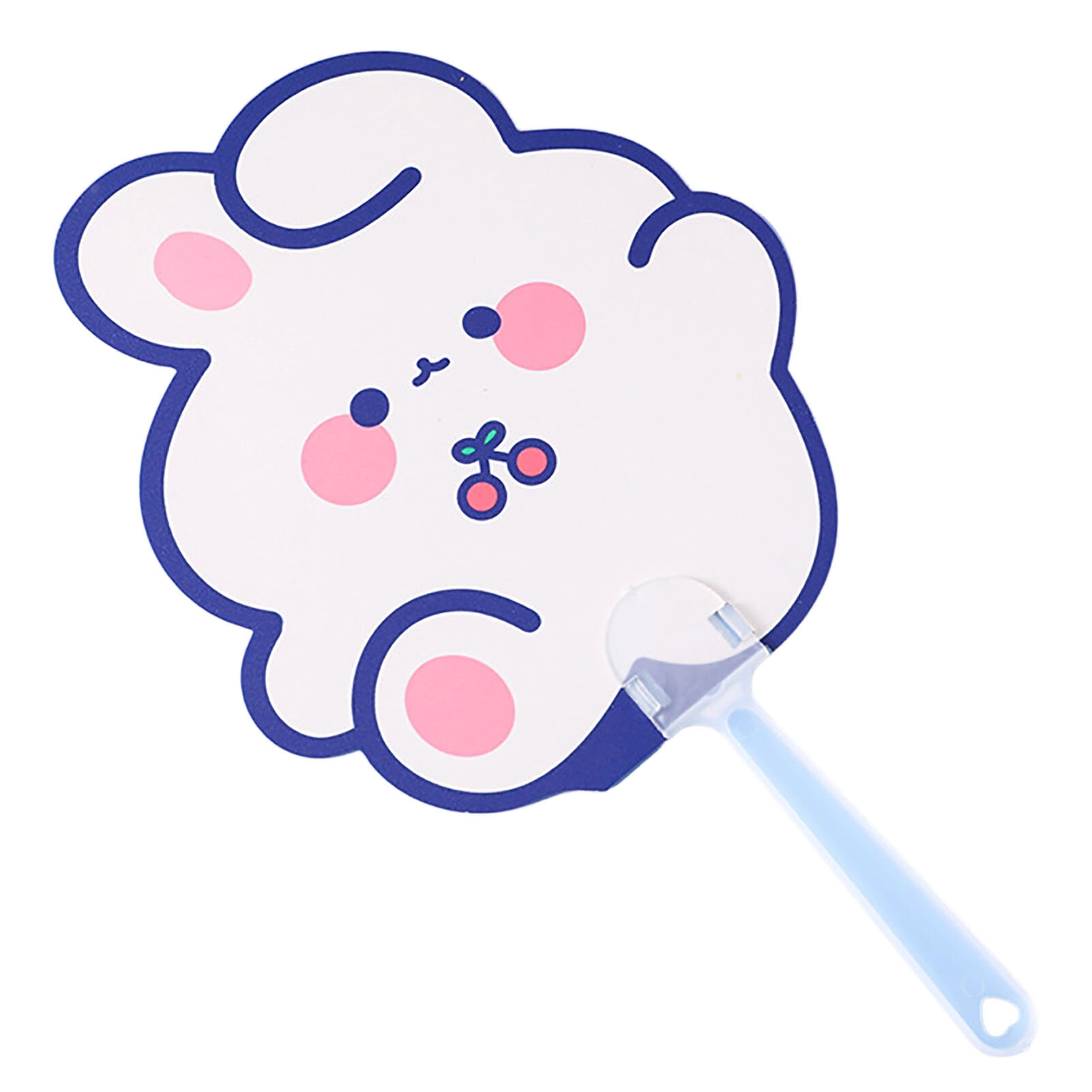 Милые мультяшные ручные веера из полипропилена, маленькие портативные летние веера для детей и студентов, длинноухий кролик.