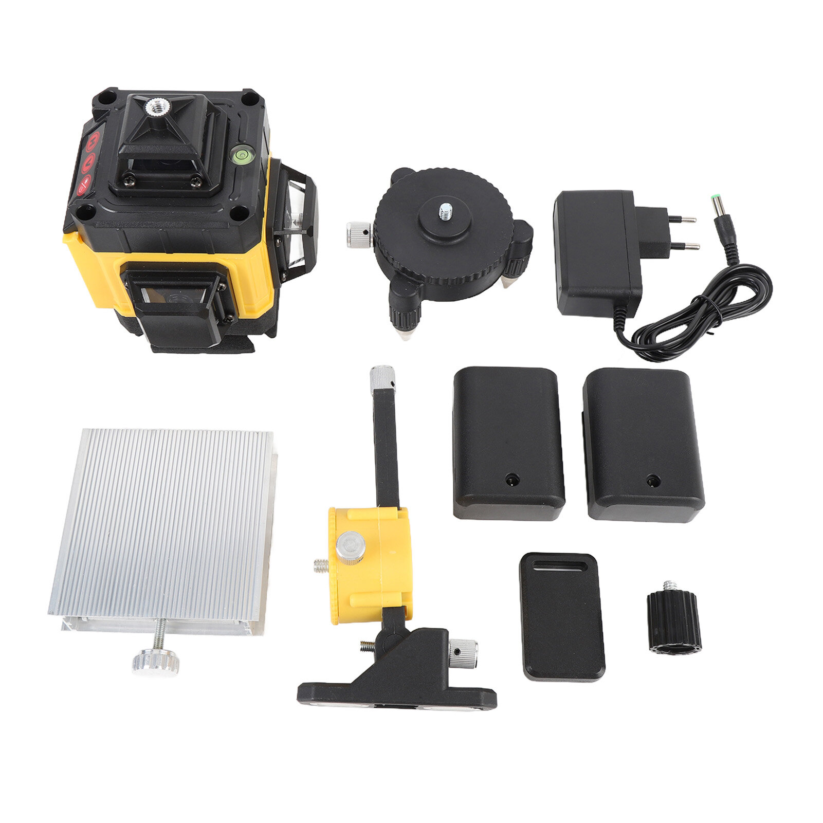 Многофункциональный лазерный нивелир 4D с 16 линиями, самовыравнивающийся, с пузырьковым уровнем, работает от перезаряжаемой литиевой батареи, водонепроницаемый, подходит для домашнего ремонта, вилка EU 110-240 В.