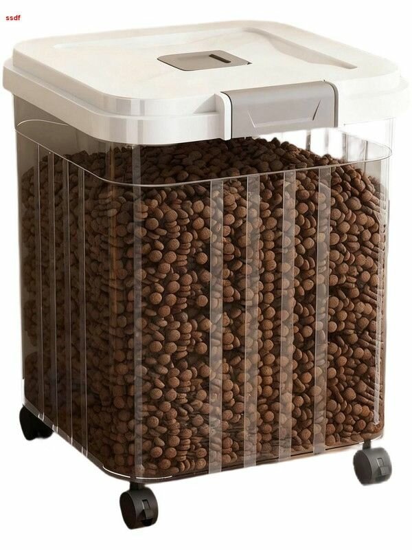 Герметичный контейнер для хранения сухого корма для животных удобный контейнер для корма кошек и собак 50 л