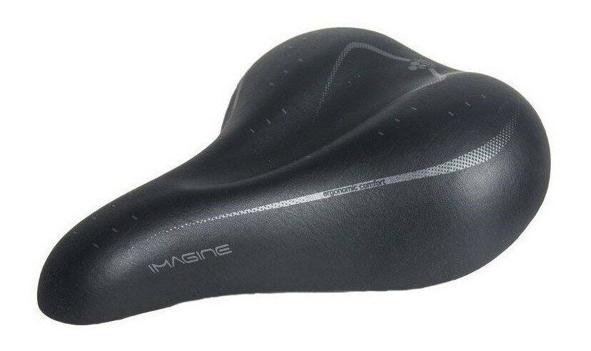 Седло велосипедное DDK D-222 комфорт, для города с эластомером, женское