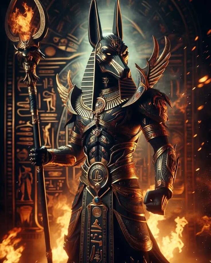 Алмазная Мозаика "Анубис" 40*50 См, Безрамная, Идеальна Для Дома, Украшения, Подарков.