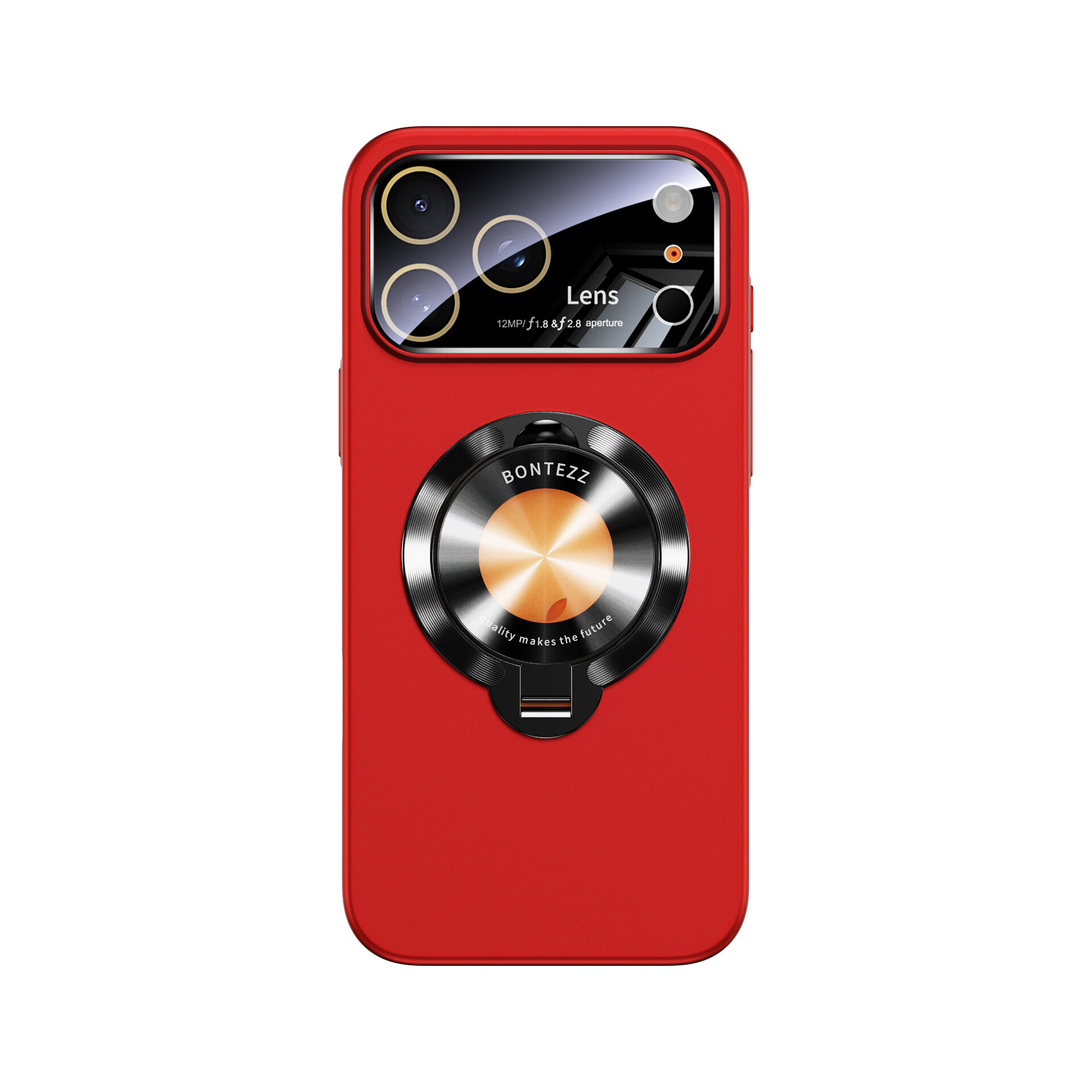 Чехол для Apple iPhone 17 Pro / Айфон 17 Про, soft touch, чехол-кардиомонитор, поликарбонат (PC), защита камеры, ударопрочный, встроенная подставка, усиленные углы, Apple, Apple iPhone 17 Pro, red,
