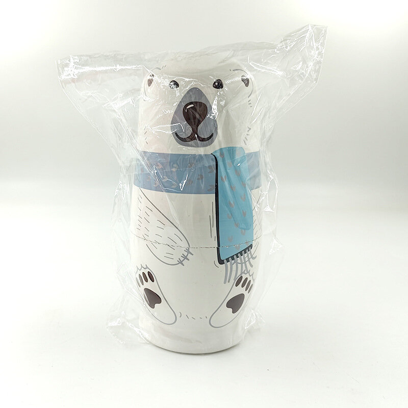 Производитель оптом русская матрёшка 5-слойная деревянная белая большая собака медведь матрёшка домашний детский декор подарок